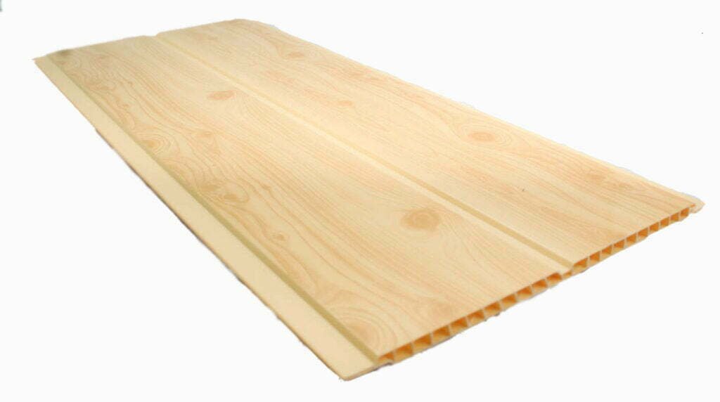 Techo en PVC Pino Cielo raso en PVC pino amaderado